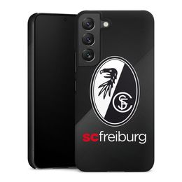 DeinDesign Galaxy S22 Handy Premium Case Smartphone Handyh&uuml;lle Schutzh&uuml;lle matt Sc Freiburg Lettering Logo Premium Case