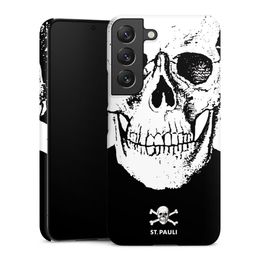 DeinDesign Galaxy S22 Handy Premium Case Smartphone Handyh&uuml;lle Schutzh&uuml;lle matt Totenkopf Fc St. Pauli Official Licensed Product Premium Case