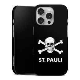 DeinDesign iPhone 16 Pro Handy Premium Case Smartphone Handyh&uuml;lle Schutzh&uuml;lle matt Totenkopf Fc St. Pauli Official Licensed Product Premium Case