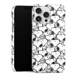 DeinDesign iPhone 15 Pro Max Handy Premium Case Smartphone Handyh&uuml;lle Schutzh&uuml;lle matt Peanuts Snoopy Muster Premium Case