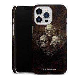 DeinDesign iPhone 13 Pro Handy Premium Case Smartphone Handyh&uuml;lle Schutzh&uuml;lle matt Gothic Art Skulls Premium Case