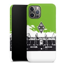 DeinDesign iPhone 12 Pro Max Handy Premium Case Smartphone Handyh&uuml;lle Schutzh&uuml;lle matt Borussia M&ouml;nchengladbach Merchandise Stadium Premium Case