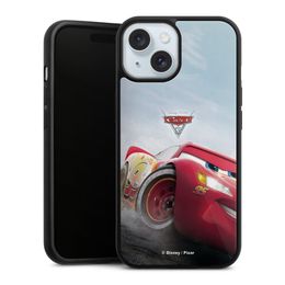 DeinDesign iPhone 15 Handy Gallery Case Handyh&uuml;lle 9H Geh&auml;rtetes Glas R&uuml;ckseite H&uuml;lle Lightning Mcqueen 95 Official Licensed Product Cars Gallery Case