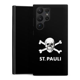 DeinDesign Galaxy S23 Ultra Handy Premium Case Smartphone Handyh&uuml;lle Schutzh&uuml;lle matt Totenkopf Fc St. Pauli Official Licensed Product Premium Case