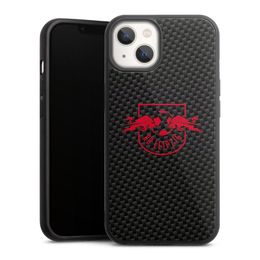 DeinDesign iPhone 13 Handy Gallery Case Handyh&uuml;lle 9H Geh&auml;rtetes Glas R&uuml;ckseite H&uuml;lle Rb Leipzig Official Licensed Product Carbon Gallery Case