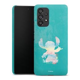 DeinDesign Galaxy A53 5G Handy Premium Case Smartphone Handyh&uuml;lle Schutzh&uuml;lle gl&auml;nzend Official Licensed Product Lilo & Stitch Disney Premium Case