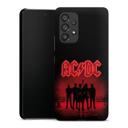 DeinDesign Galaxy A53 5G Handy Premium Case Smartphone Handyh&uuml;lle Schutzh&uuml;lle gl&auml;nzend Band Acdc Official Licensed Product Premium Case