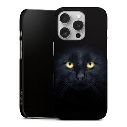 DeinDesign iPhone 16 Pro Handy Premium Case Smartphone Handyh&uuml;lle Schutzh&uuml;lle matt Eye Cat Black Premium Case