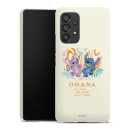 DeinDesign Galaxy A53 5G Handy Premium Case Smartphone Handyh&uuml;lle Schutzh&uuml;lle gl&auml;nzend Lilo & Stitch Official Licensed Product Disney Premium Case