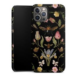 DeinDesign iPhone 12 Pro Max Handy Premium Case Smartphone Handyh&uuml;lle Schutzh&uuml;lle matt Flower Wreath Bee Blossom Premium Case
