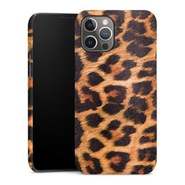 DeinDesign iPhone 12 Pro Max Handy Premium Case Smartphone Handyh&uuml;lle Schutzh&uuml;lle matt Animal Print Leopard Fur Premium Case