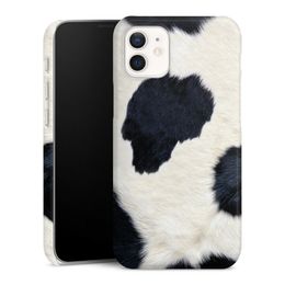 DeinDesign iPhone 12 mini Handy Premium Case Smartphone Handyh&uuml;lle Schutzh&uuml;lle gl&auml;nzend Animal Look Animal Print Cow Skin Premium Case