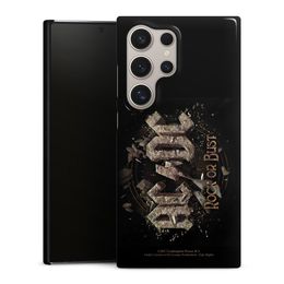 DeinDesign Galaxy S24 Ultra Handy Premium Case Smartphone Handyh&uuml;lle Schutzh&uuml;lle gl&auml;nzend Official Licensed Product Rock Or Bust Acdc Premium Case