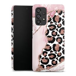 DeinDesign Galaxy A53 5G Handy Premium Case Smartphone Handyh&uuml;lle Schutzh&uuml;lle gl&auml;nzend Glitzer Marble Leopard Premium Case