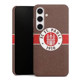 DeinDesign Galaxy S24 Handy Premium Case Smartphone Handyh&uuml;lle Schutzh&uuml;lle matt Fc St. Pauli Logo Official Licensed Product Premium Case