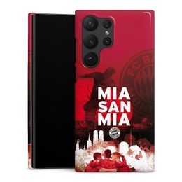 DeinDesign Galaxy S23 Ultra Handy Premium Case Smartphone Handyh&uuml;lle Schutzh&uuml;lle gl&auml;nzend Mia San Mia Fcb Fc Bayern M&uuml;nchen Premium Case