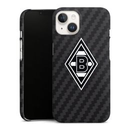 DeinDesign iPhone 14 Handy Premium Case Smartphone Handyh&uuml;lle Schutzh&uuml;lle matt Borussia M&ouml;nchengladbach Carbon Gladbach Premium Case