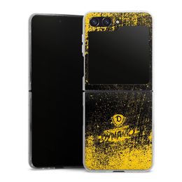 DeinDesign Galaxy Z Flip 5 Handy Hard Case Schutzh&uuml;lle transparent Smartphone Handy H&uuml;lle Official Licensed Product Sg Dynamo Dresden Logo Hard Case