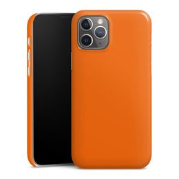 DeinDesign iPhone 12 Pro Handy Premium Case Smartphone Handyh&uuml;lle Schutzh&uuml;lle gl&auml;nzend Orange Unicoloured Colour Premium Case