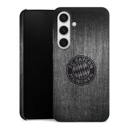 DeinDesign Galaxy S24 Handy Premium Case Smartphone Handyh&uuml;lle Schutzh&uuml;lle matt Fcb Metallic Look Fc Bayern M&uuml;nchen Premium Case