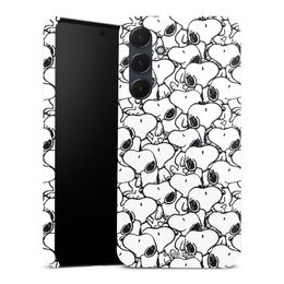 DeinDesign Galaxy A55 5G Handy Premium Case Smartphone Handyh&uuml;lle Schutzh&uuml;lle gl&auml;nzend Peanuts Snoopy Muster Premium Case