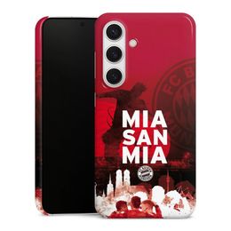 DeinDesign Galaxy S24 Handy Premium Case Smartphone Handyh&uuml;lle Schutzh&uuml;lle gl&auml;nzend Mia San Mia Fcb Fc Bayern M&uuml;nchen Premium Case