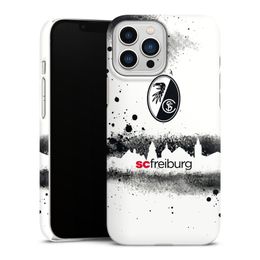 DeinDesign iPhone 13 Pro Max Handy Premium Case Smartphone Handyh&uuml;lle Schutzh&uuml;lle matt Skyline Sc Freiburg Logo Premium Case