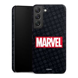 DeinDesign Galaxy S22 Handy Premium Case Smartphone Handyh&uuml;lle Schutzh&uuml;lle gl&auml;nzend Logo Marvel Comic Premium Case
