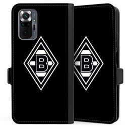 DeinDesign Xiaomi Redmi Note 10 Pro Handy Klapph&uuml;lle Handyh&uuml;lle aus Kunst Leder schwarz Flip Case Borussia M&ouml;nchengladbach Gladbach Coat Of Arms Sideflip mit 