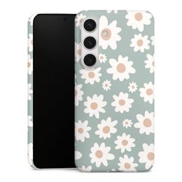 DeinDesign Galaxy S24 Handy Premium Case Smartphone Handyh&uuml;lle Schutzh&uuml;lle matt Daisy Muster Flowers Premium Case