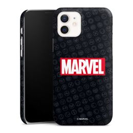 DeinDesign iPhone 12 Handy Premium Case Smartphone Handyh&uuml;lle Schutzh&uuml;lle matt Logo Marvel Comic Premium Case