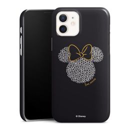 DeinDesign iPhone 12 Handy Premium Case Smartphone Handyh&uuml;lle Schutzh&uuml;lle gl&auml;nzend Minnie Mouse Muster Disney Premium Case
