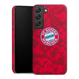DeinDesign Galaxy S22 Handy Premium Case Smartphone Handyh&uuml;lle Schutzh&uuml;lle gl&auml;nzend Camouflage Fcb Fc Bayern M&uuml;nchen Premium Case