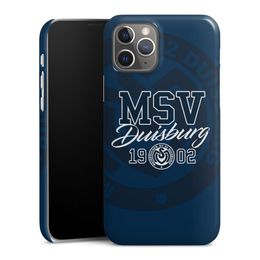 DeinDesign iPhone 12 Pro Handy Premium Case Smartphone Handyh&uuml;lle Schutzh&uuml;lle gl&auml;nzend Soccer Merchandise Msv Duisburg Premium Case