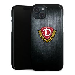 DeinDesign iPhone 15 Plus Handy Premium Case Smartphone Handyh&uuml;lle Schutzh&uuml;lle gl&auml;nzend Sgd Official Licensed Product Sg Dynamo Dresden Premium Case