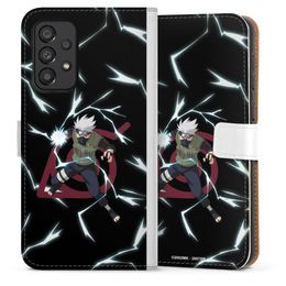 DeinDesign Galaxy A33 5G Handy Klapph&uuml;lle Handyh&uuml;lle aus Kunst Leder wei&szlig; Flip Case Kakashi Naruto Shippuden Official Licensed Product Sideflip mit Lasche