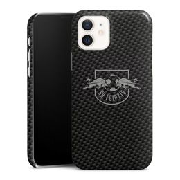 DeinDesign iPhone 12 Handy Premium Case Smartphone Handyh&uuml;lle Schutzh&uuml;lle gl&auml;nzend Rb Leipzig Carbon Metallic Look Premium Case