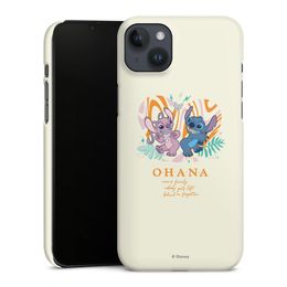 DeinDesign iPhone 14 Plus Handy Premium Case Smartphone Handyh&uuml;lle Schutzh&uuml;lle gl&auml;nzend Official Licensed Product Lilo & Stitch Disney Premium Case