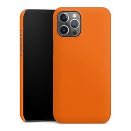 DeinDesign iPhone 12 Pro Max Handy Premium Case Smartphone Handyh&uuml;lle Schutzh&uuml;lle matt Orange Unicoloured Colour Premium Case