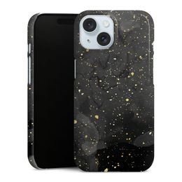 DeinDesign iPhone 15 Handy Premium Case Smartphone Handyhülle Schutzhülle glänzend Marble Glitzer Gold & Copper Premium Case