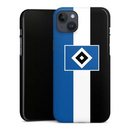 DeinDesign iPhone 14 Plus Handy Premium Case Smartphone Handyh&uuml;lle Schutzh&uuml;lle gl&auml;nzend Stripes Hamburger Sv Hsv Premium Case