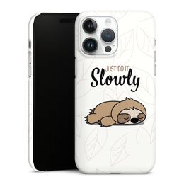 DeinDesign iPhone 14 Pro Max Handy Premium Case Smartphone Handyh&uuml;lle Schutzh&uuml;lle matt Animals Sloth Lazy Sunday Premium Case