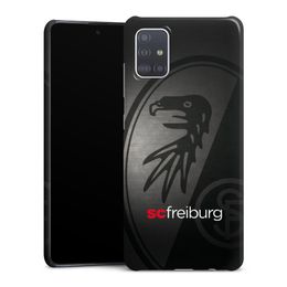 DeinDesign Galaxy A51 Handy Premium Case Smartphone Handyh&uuml;lle Schutzh&uuml;lle gl&auml;nzend Official Licensed Product Sc Freiburg Metallic Look Premium Case