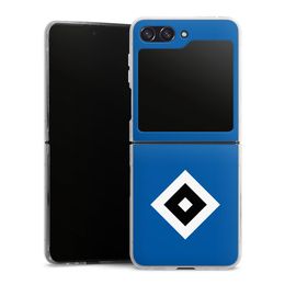 DeinDesign Galaxy Z Flip 5 Handy Hard Case Schutzh&uuml;lle transparent Smartphone Handy H&uuml;lle Logo Hsv Hamburger Sv Hard Case