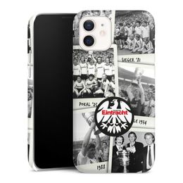 DeinDesign iPhone 12 Handy Premium Case Smartphone Handyh&uuml;lle Schutzh&uuml;lle gl&auml;nzend Official Licensed Product Retro Eintracht Frankfurt Premium Case