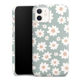 DeinDesign iPhone 12 Handy Premium Case Smartphone Handyh&uuml;lle Schutzh&uuml;lle gl&auml;nzend Flowers Daisy Muster Premium Case