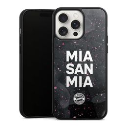 DeinDesign iPhone 15 Pro Max Handy Gallery Case Handyh&uuml;lle 9H Geh&auml;rtetes Glas R&uuml;ckseite H&uuml;lle Mia San Mia Girl Style Fc Bayern M&uuml;nchen Gallery Case