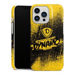 DeinDesign iPhone 13 Pro Handy Premium Case Smartphone Handyh&uuml;lle Schutzh&uuml;lle gl&auml;nzend Logo Official Licensed Product Sg Dynamo Dresden Premium Case