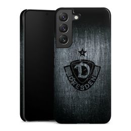 DeinDesign Galaxy S22 Handy Premium Case Smartphone Handyh&uuml;lle Schutzh&uuml;lle gl&auml;nzend Sg Dynamo Dresden Official Licensed Product Vintage Premium Case