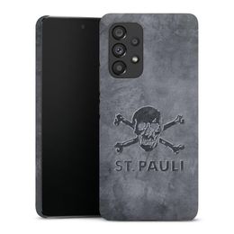 DeinDesign Galaxy A53 5G Handy Premium Case Smartphone Handyh&uuml;lle Schutzh&uuml;lle gl&auml;nzend Concrete Logo Fc St. Pauli Premium Case